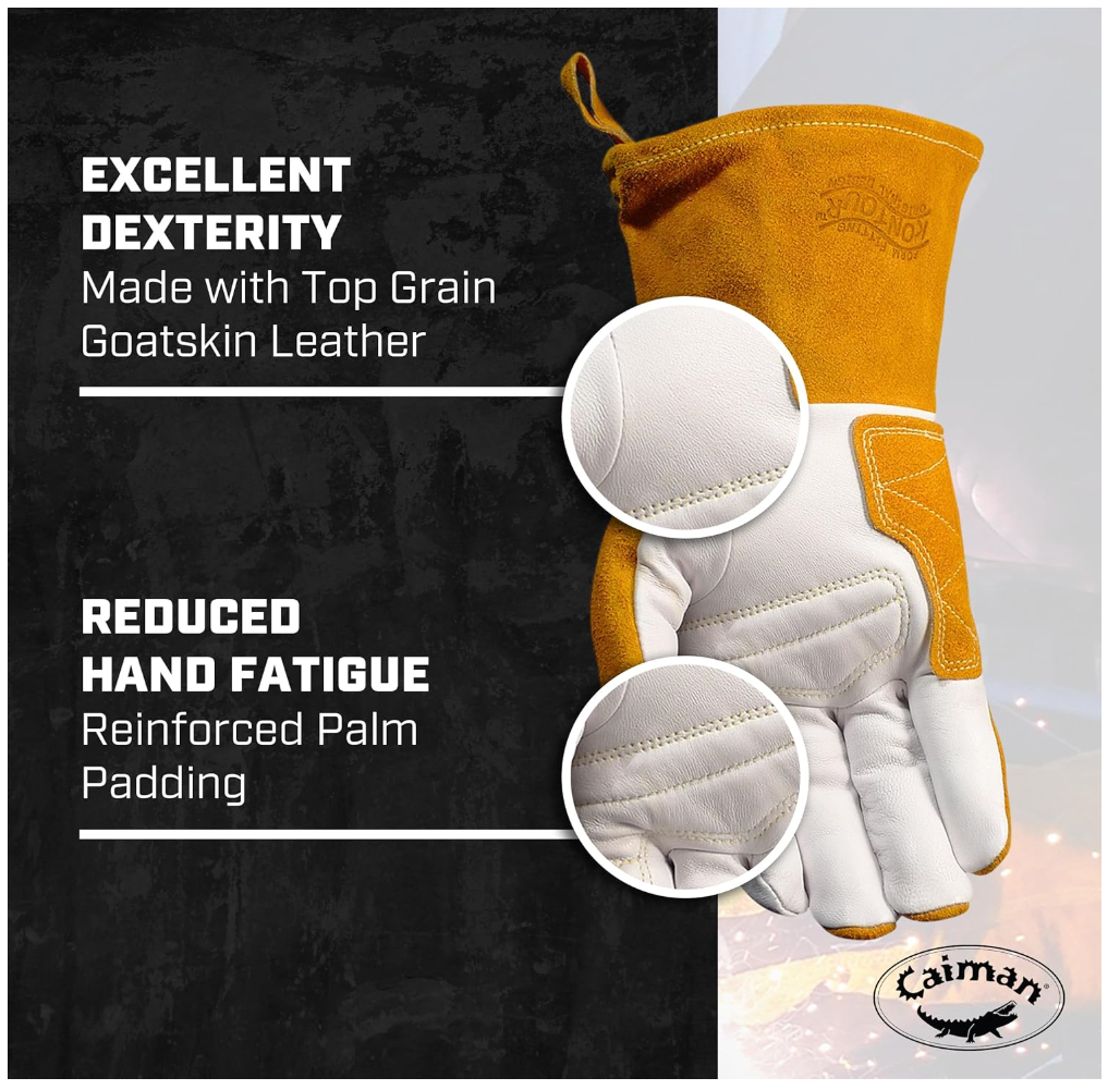 Caiman® 1540 Premium Boarhide™ MIG Welding Gloves – TJ Nowak Supply ...